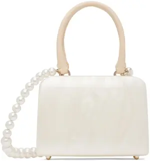Simone Rocha Simone Rocha Off-White XL Handheld Case Bag - Pearl/pearl