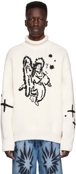We11Done We11done Off-White Wool Sweater - Ivory