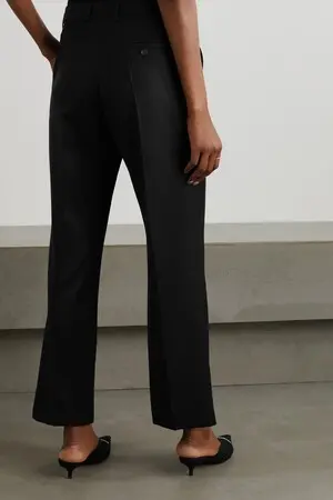 Balenciaga Wool Straight-leg Trousers - Black