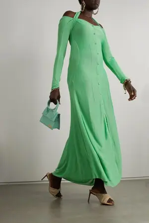 Jacquemus Lagoa Cold-shoulder Maxi Dress