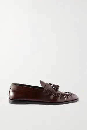 THE ROW Tasseled Leather Loafers - Brown