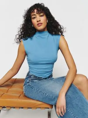 REFORMATION Lindy Knit Top Capri