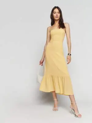 REFORMATION Arta Strapless Maxi Dress - Sunshine