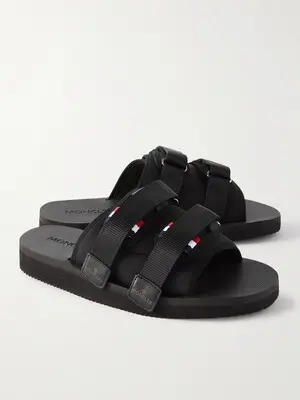 Moncler Nylon And Rubber Slides