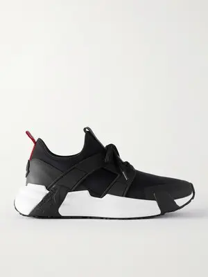 Moncler Lunarove Leather-trimmed Sneakers - Black