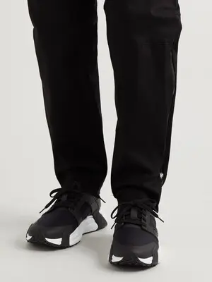 Moncler Lunarove Leather-trimmed Sneakers - Black