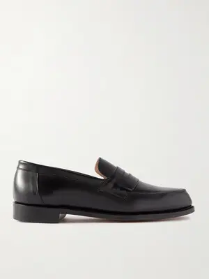 Grenson Epsom Leather Loafers - Black
