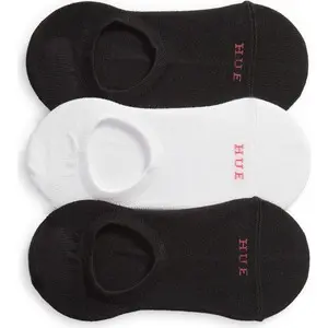 Hue 3-pack Sneaker Liner Socks - Black/white