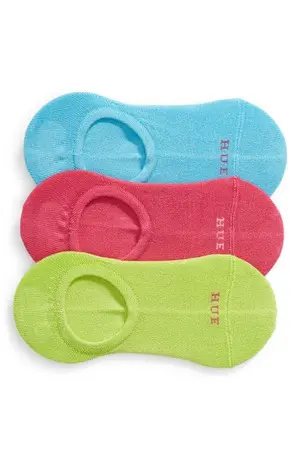 Hue Hue 3-Pack Sneaker Liner Socks Brights Pack