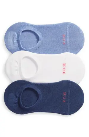 Hue Hue 3-Pack Sneaker Liner Socks Chambray Pack