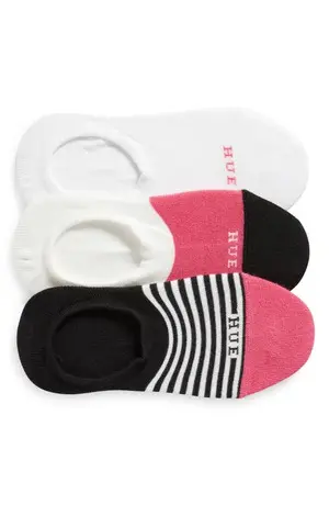 Hue 3-pack Sneaker Liner Socks - Fuchsia Pack