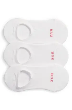 Hue Hue 3-Pack Sneaker Liner Socks White Pack