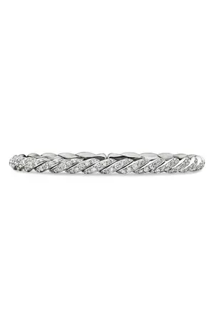 David Yurman Paveflex Bracelet With Diamonds - Silver