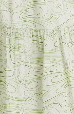 CHARLIE HOLIDAY Pricilla Abstract Cotton Maxi Dress