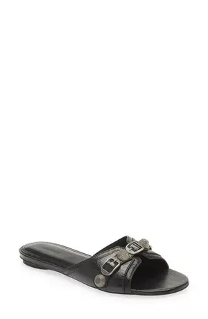 Balenciaga Le Cagole Slide Sandal - Black