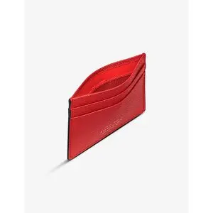 Smythson Panama Leather Card Holder - Scarlet Red