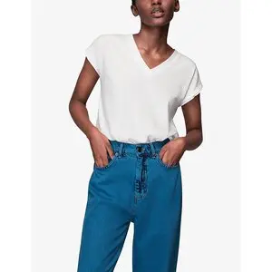 Whistles Willa Short-sleeve Cotton-jersey T-shirt - White