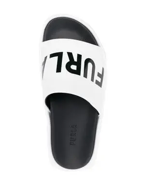 Furla Logo-print Leather Slides
