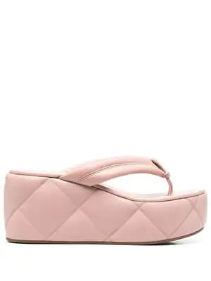 LE SILLA Quilted Platform Sandals - Pink