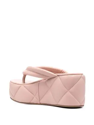 LE SILLA Quilted Platform Sandals - Pink