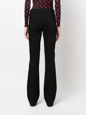 Philipp Plein Skull Flared High-waisted Jeans - Black
