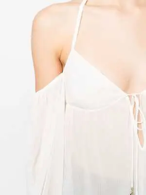 Patrizia Pepe Halterneck Cold-shoulder Blouse