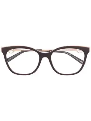 Michael Kors Logo-plaque Arm Glasses - Brown