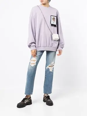 PORTS V Graphic-print Crew Neck Sweatshirt