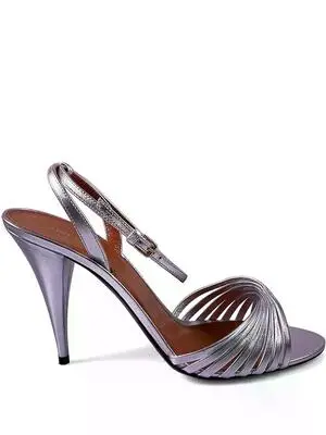 Saint Laurent 100mm Sandals - Silver