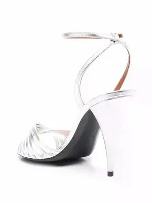 Saint Laurent 100mm Sandals - Silver