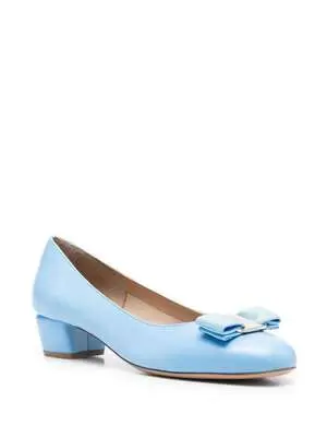 FERRAGAMO Kitten Heel Pumps - Blue