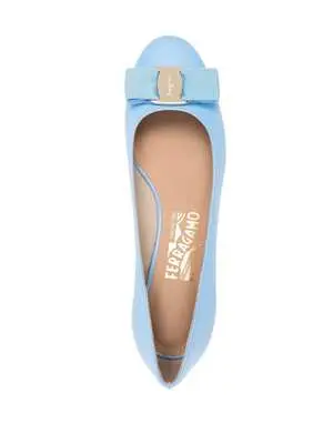 FERRAGAMO Kitten Heel Pumps - Blue