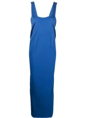 Alberta Ferretti V-back Draped Maxi Dress