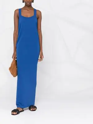 Alberta Ferretti V-back Draped Maxi Dress