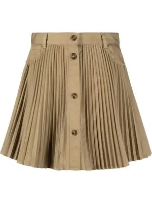 Red Valentino Pleated Mini Skirt - Brown