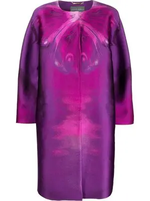 Alberta Ferretti Abstract Pattern Long-sleeved Coat