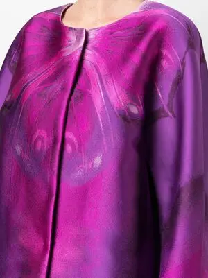 Alberta Ferretti Abstract Pattern Long-sleeved Coat