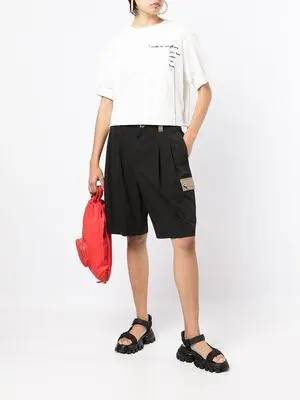 PORTS V Pleated Knee-length Shorts
