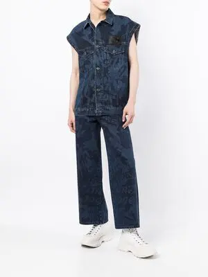 PORTS V All-over Graffiti Print Jeans