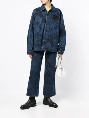 PORTS V All-over Graffiti Print Jeans