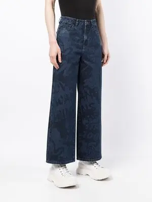 PORTS V All-over Graffiti Print Jeans