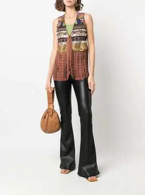 Etro Fringed Patterned Gilet