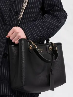 Emporio Armani Logo Tote Bag - Black