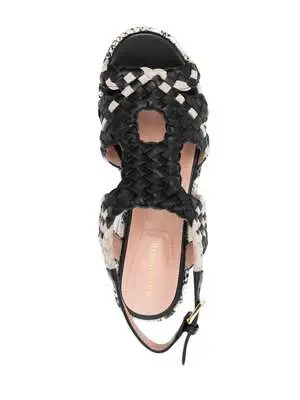 Alberta Ferretti Snakeskin Platform Sandals