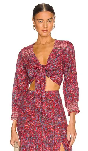 Veronica Beard Sarah Top In Red