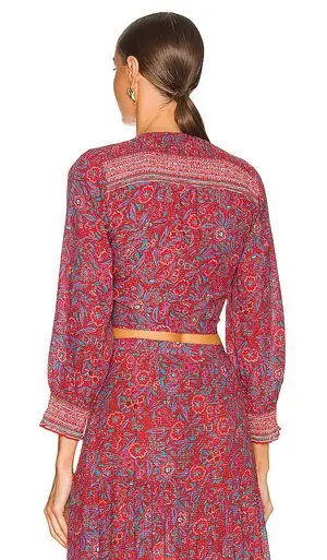 Veronica Beard Sarah Top In Red