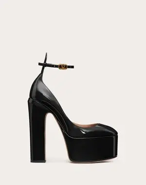 Valentino Garavani Tan-go Platform Pump In Patent Leather 155 Mm Black