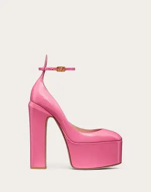 Valentino Garavani Tan-go Platform Pump In Patent Leather 155 Mm Pink
