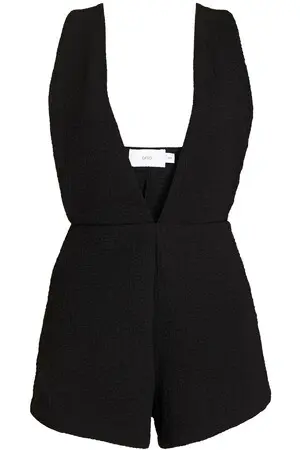 Onia Onia Cloqué Playsuit With Button Fastenings - Black