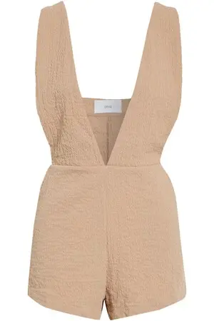 Onia Cloqué Playsuit With Button Fastenings - Neutral